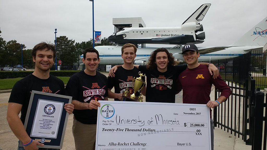 University of Minnesota wins the Bayer-Big Ten Alka-Rocket Challenge